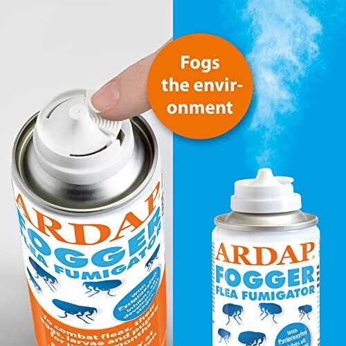 Fogger Flea Fumigator 2 x 100ml Flea bombs for the home animal ...