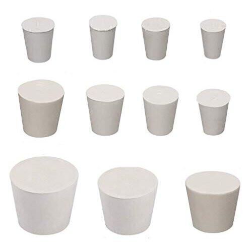 Solid Rubber Stopper 30 Pack White Solid Rubber Stopper Laboratory ...