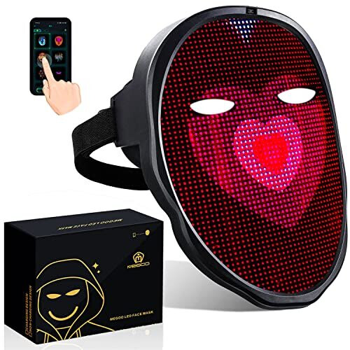 Led Mask with App Bluetooth Programmable Customizedfor Costume ...