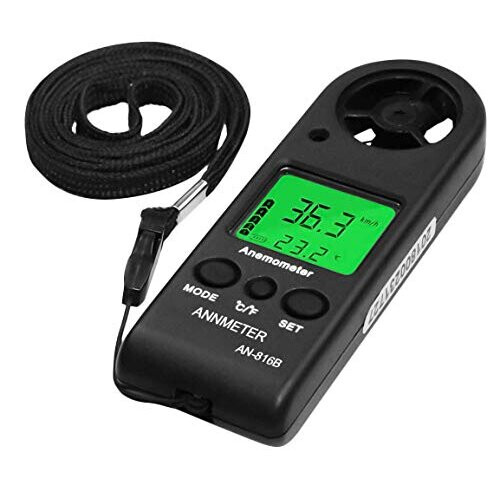 Anemometer Handheld Digital LCD Backlight Wind Speed Meter Gauge ...