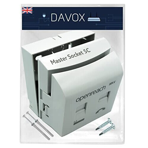 BT Openreach NTE5C MK2 Master Telephone socket MK4 Faceplate Back Box ...