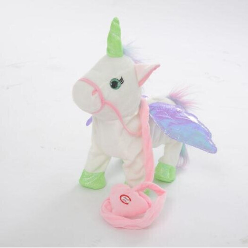 (White unicorn) 35cm Walk Unicorn Singing Unicorn singing Electronic ...