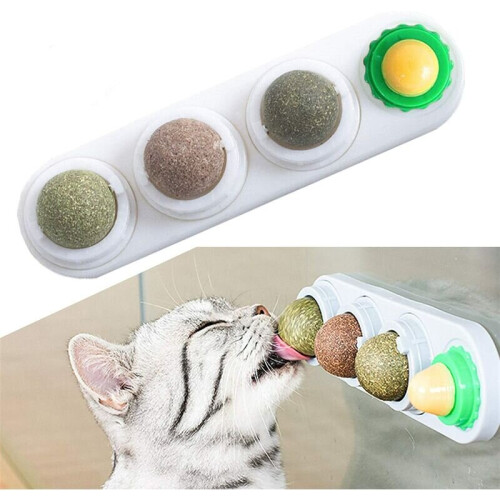 Catnip Ball Toy, Natural Rotating Catnip Ball Toys Wall Mounted Treats ... Catnip Ball Toy, Natural Rotating Catnip Ball Toys Wall Mounted Treats ...