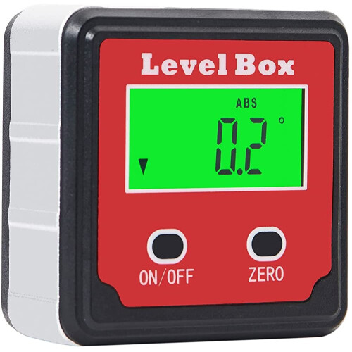 Magnetic Digital Angle Protractor Bevel Box Waterproof LCD Inclinometer ...