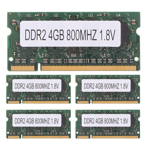 5PCS DDR2 4GB Laptop Memory Ram 800Mhz PC2 6400 SODIMM 2RX8 200 Pins ...