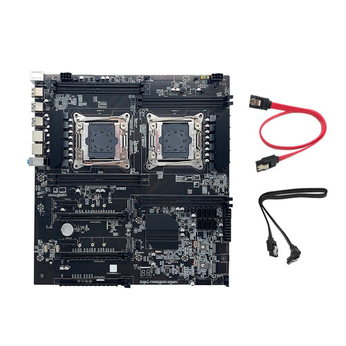 X99 Dual-Socket Mining Motherboard with 2XSATA Cable LGA2011-3 Dual CPU ...