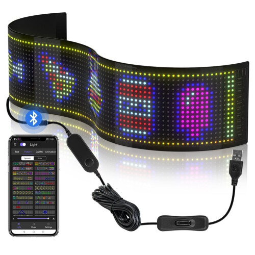 LED Pixel Panel Bluetooth APP USB 5V Flexible Addressable RGB Pattern ...