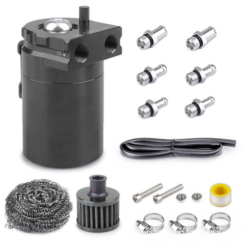 Universal Thick Shell Baffled Oil Catch Can Coolant Fuel Catch Can ...