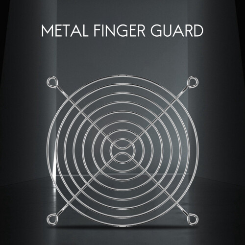 PC DC Fan Grill Protector Metal Finger Guard 120mm 12cm Silver Tone on ...