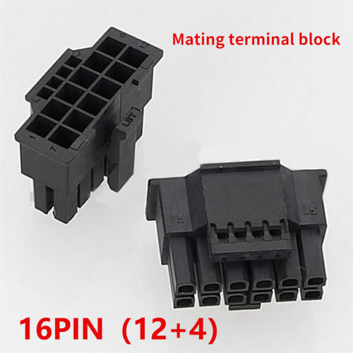 10Pcs PCIe 5.0 12VHPWR 16Pin 12+4Pin Male GPU Power with Terminal Pins ...