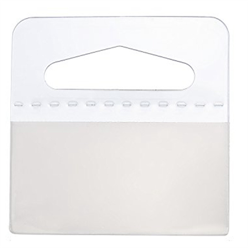 Adhesive Hang Tag 1-1/2 x 1-1/2 Inch Slot Display Hang Tag Clear Hang ...