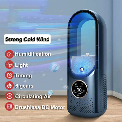 Air Cooler LED Display Air Conditioning Humidification Electric Fan 6 ...