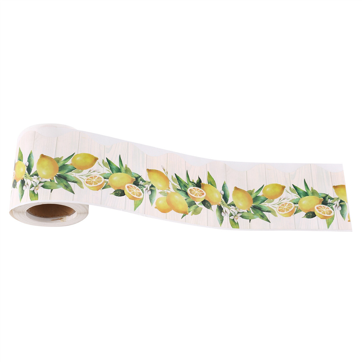 1 Roll Self Adhesive Bulletin Board Border,Lemon White Wood Border Trim ...