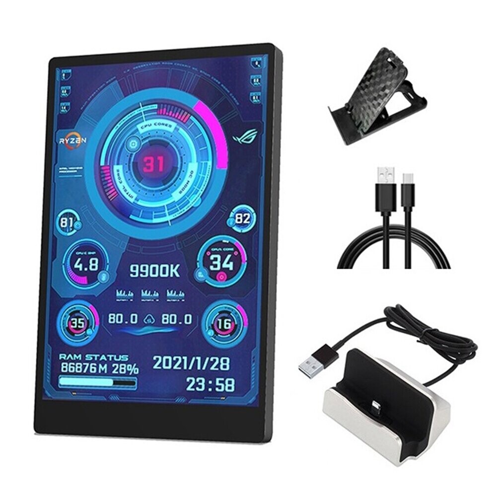 3.5 Inch IPS Computer Small Secondary Screen USB Chassis Secondary ...