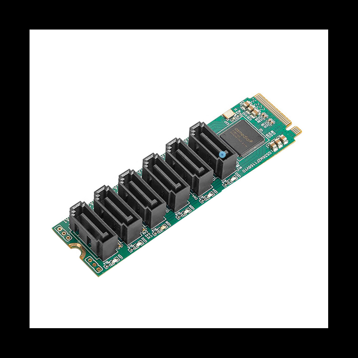 M.2(PCIe 3.0) to 6 Ports Expand Card SATA III 6G SSD Adapter with 3 ...