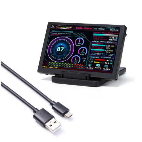 5 Inch IPS Monitor Screen Aluminum Alloy USB Computer Secondary Screen ...