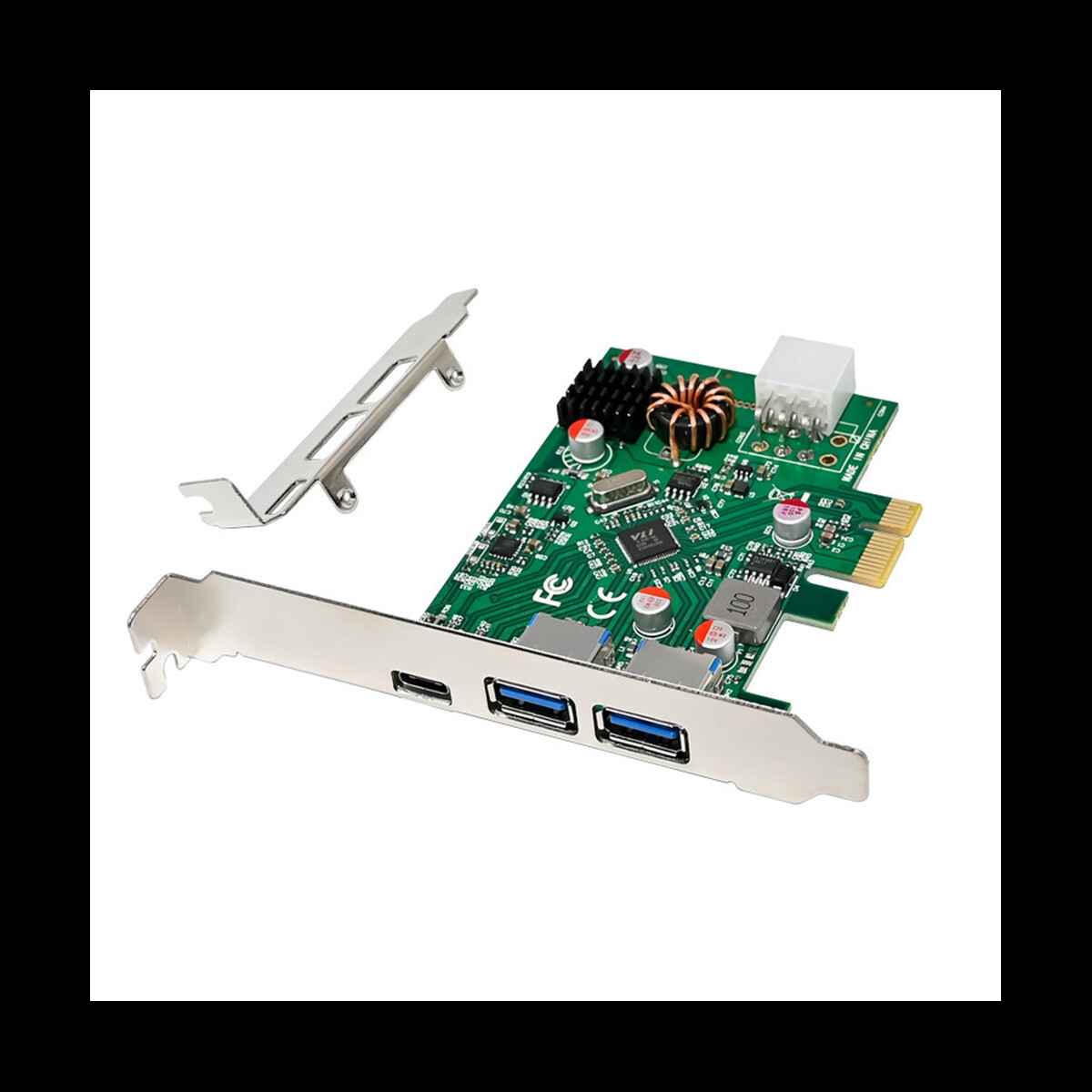VL805 PCIE X1 USB3.0 TYPE-A+C PD3.0 5G High-Speed Conversion Expansion ...