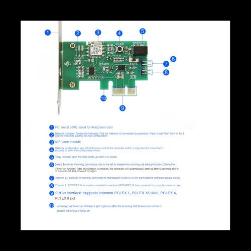 EWeLink WiFi Wireless Smart Switch Relay Module PCI-E Desktop Switch Card Restart Switch Turn On ...