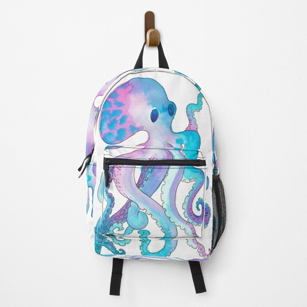Backpack Watercolor octopus School Bag Travel 15" on OnBuy