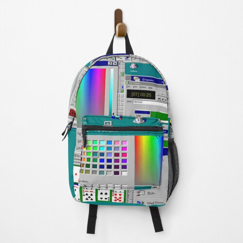 Backpack Windows 95 Collage School Bag Travel 15" on OnBuy