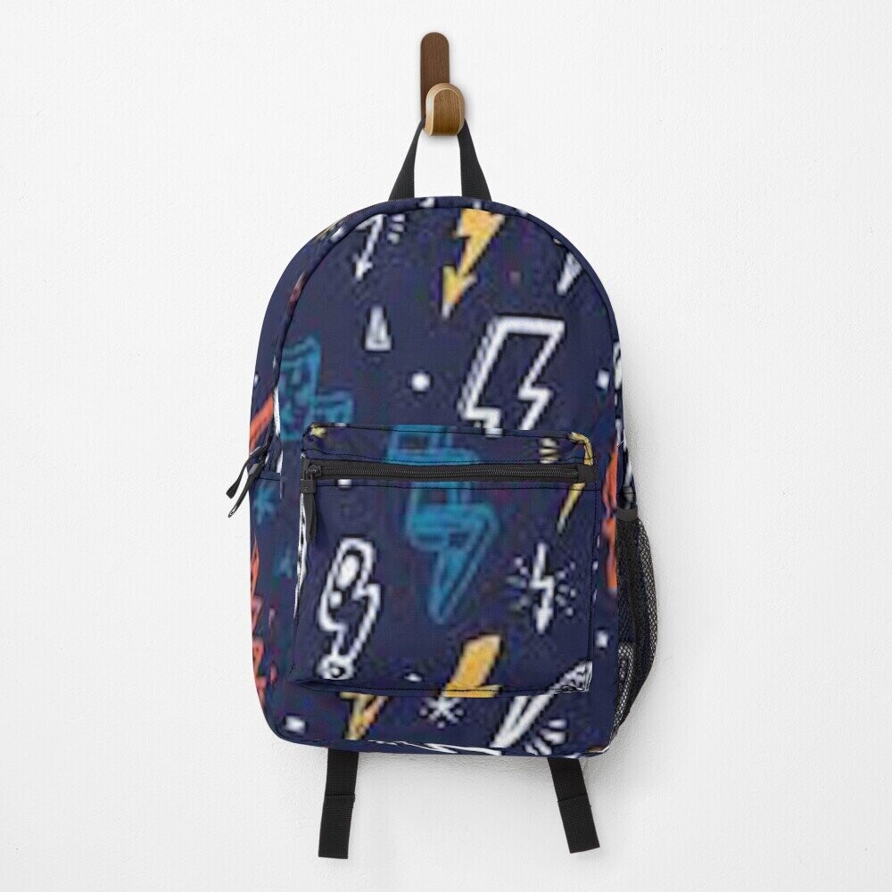 Backpack The Best Bolts Lightning bolt pattern School Bag Travel 15" on ...