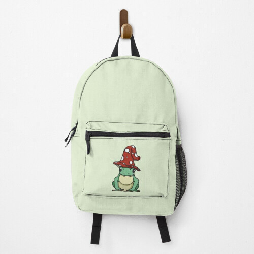 Backpack cottagecore mushroom frog School Bag Travel 15" on OnBuy