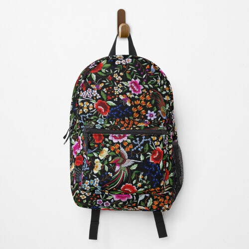 Backpack Spanish flamenco manton shawl motif, based on embroidered silk ...