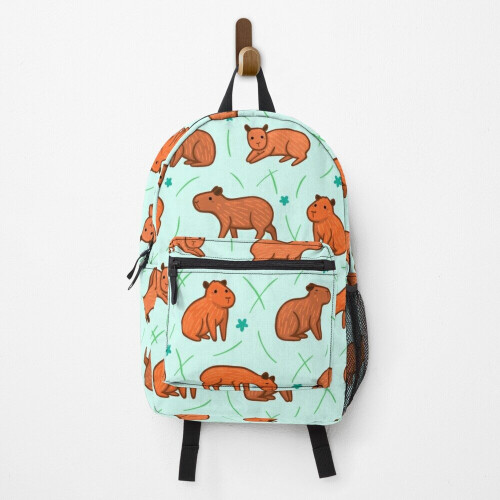 Backpack Capybara Pattern School Bag Travel 15" on OnBuy