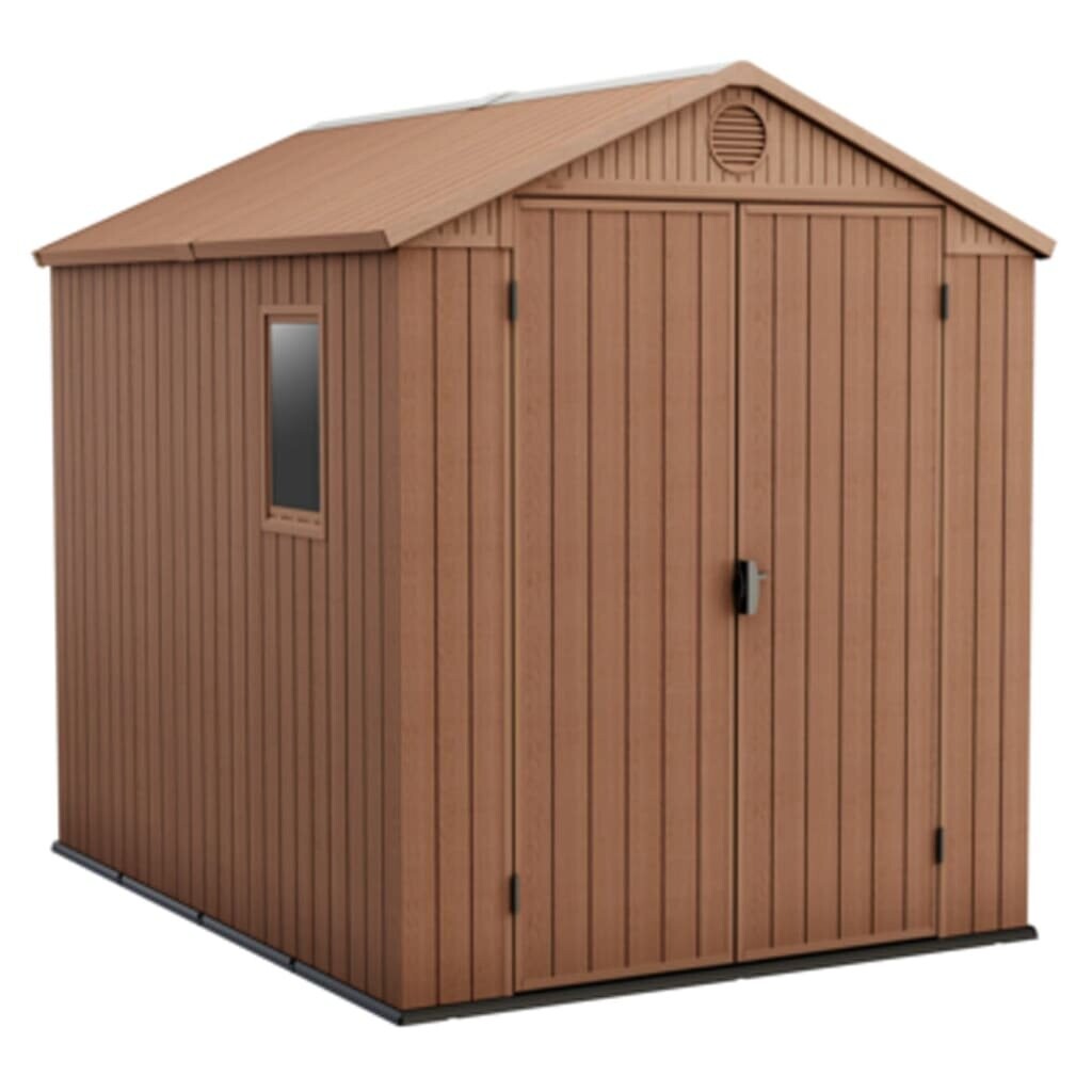 Keter Garden Shed Darwin 68 Brown Patio Terrance Organsier Storage Shed ...
