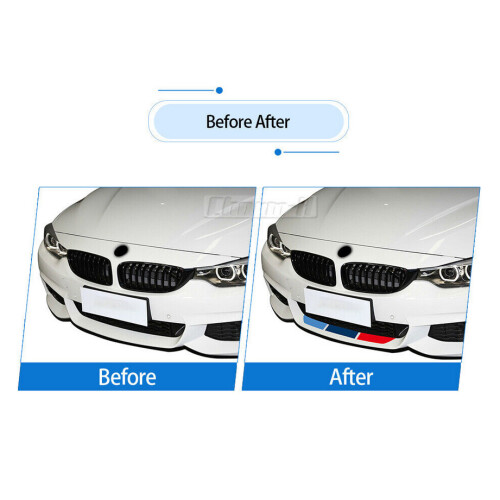 Car Front Bumper Stickers M Performance Stripe Decal For BMW 3 4 5 6 7 ...