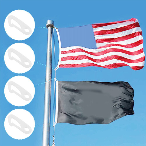 12Pcs Flag Pole Clip Snap Hooks Flag Clips Flag Pole Accessory - Attach ...