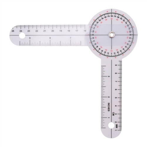 3-Piece Goniometer 6/8/12 Inch Occupational Therapy Protractor Tool ...