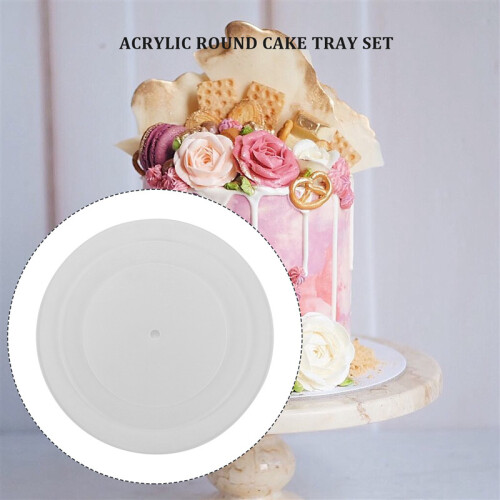 Acrylic Round Cake Discs Set,Buttercream Tiered Cake Decorating Tools ...