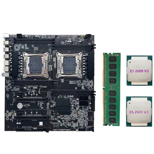 X99 Dual-Socket Motherboard LGA2011-3 Dual CPU Support RECC DDR4 Memory ...