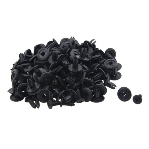 500 Pcs Car Push Type Black Plastic Rivets Fastener 7Mm Hole on OnBuy
