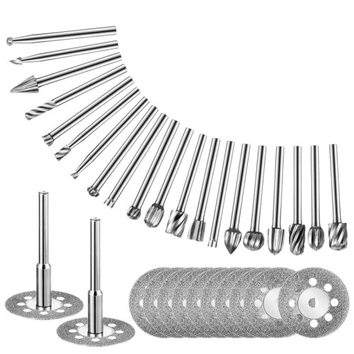 20Pcs Carbide Burr Diamond Cutting Wheel Bit Burrs Set for DIY ...