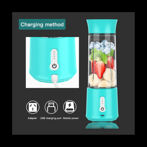 Portable Electric Blender Mini Handheld Fruit Mixer with 6 Blades ...