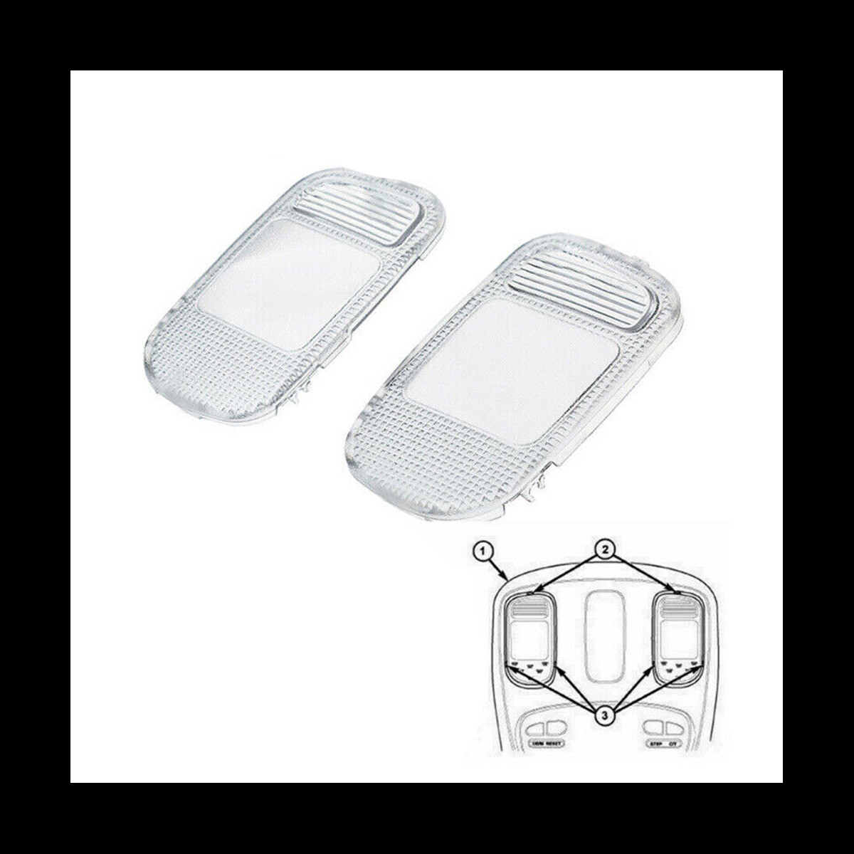 Overhead Console Dome Map Light Lens for Ram 1500 2500 3500 4500 5500 ...