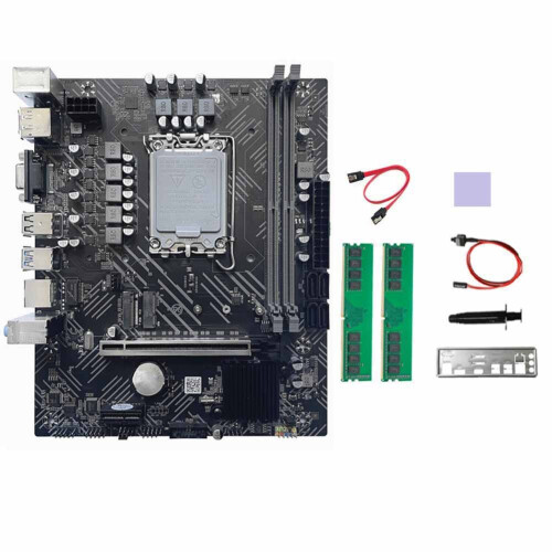 H610 Motherboard+2XDDR4 4G 2133Mhz RAM+Thermal Grease LGA1700 Gigabit ...
