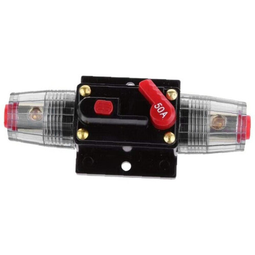 Circuit Breaker 12V-48V DC 50A Resettable Car Stereo Circuit Breaker ...