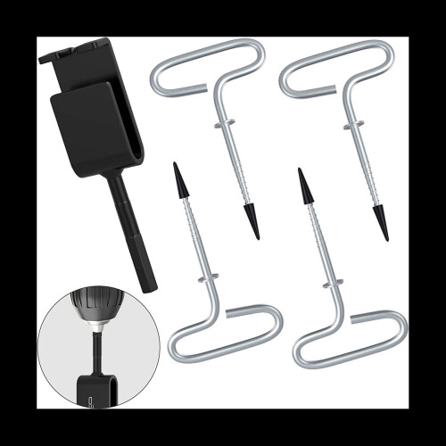 Ice Anchor Drill Adapter Kit, Ice Fishing Tent Quick Spiral Ice Plug ...