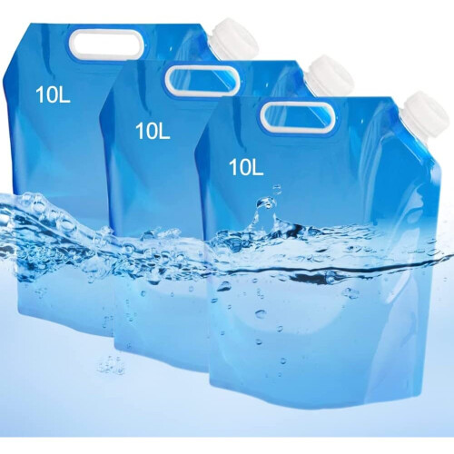 Water canister foldable, 3 packs, portable, foldable, drinking water ...