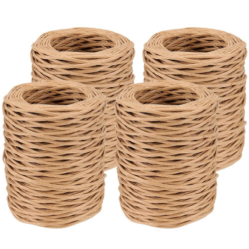 4 Rolls Total 656 Feet 2mm Natural Floral Bind Wire Wrap Twine, Rustic ...
