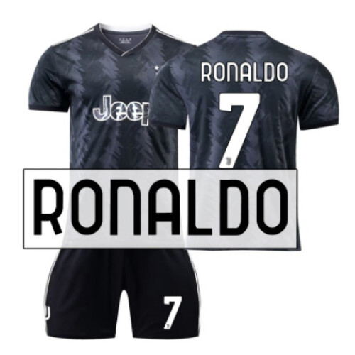 (XS, Black 7C) Boys girls kids Football Jersey suit Juventus RONALDO 7 ...