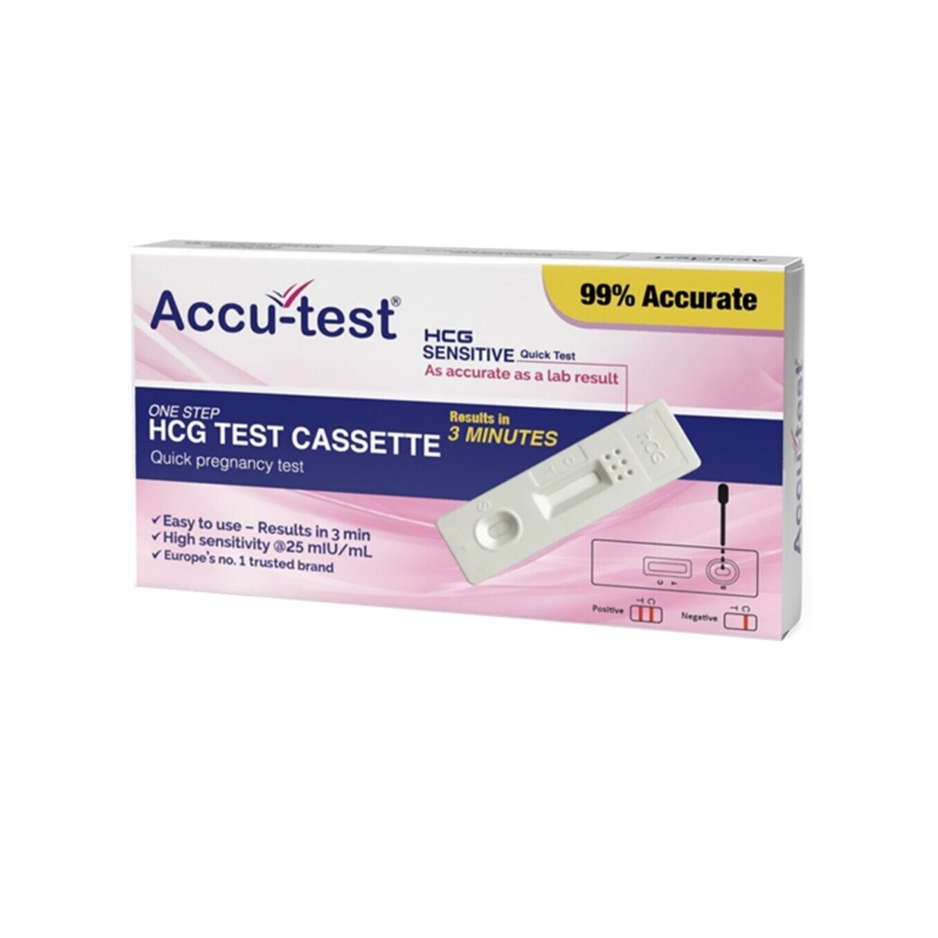 Accutest One Step HCG Test Cassette Quick Pregnancy Kit on OnBuy
