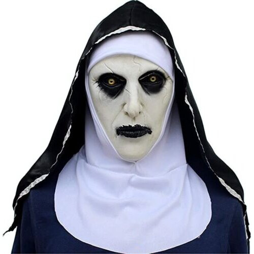 The Nun Valak Mask Latex Mask W/Hood Halloween Headdress on OnBuy