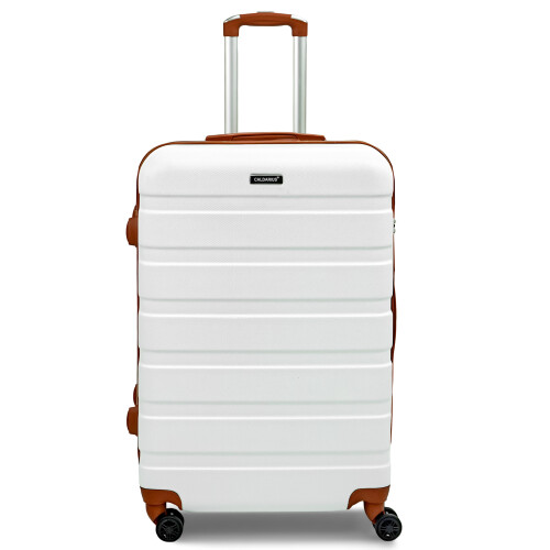 (WHITE) Hard Shell Cabin 20'' Suitcase Luggage Trolley on OnBuy