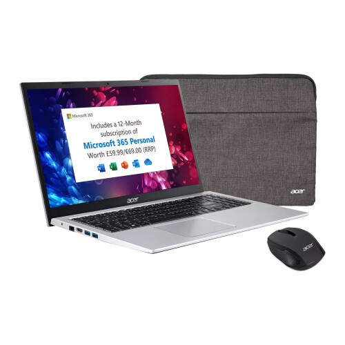 Refurbished Acer Aspire 3 15.6in Celeron 4GB 128GB Laptop Bundle ...