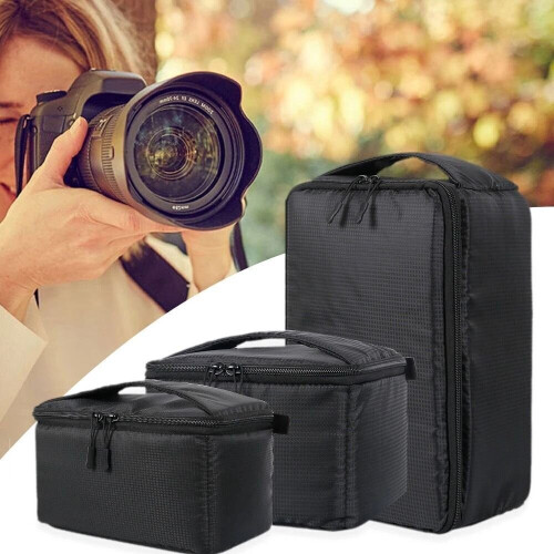 1X Waterproof DSLR Camera Inserts Bag Portable Inner Partition Padded ...