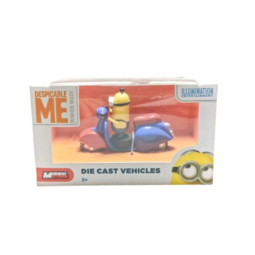 (Red Motorcycle) Despicable Me Minions Vehicle Alloy Car Bus Motorcycle ...